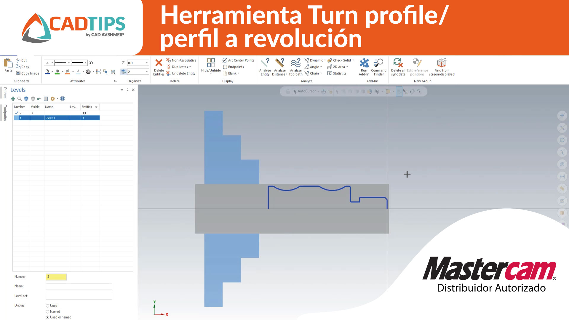 Mastercam Lathe - Herramientas Turn Profile - CAD AVSHMEIP